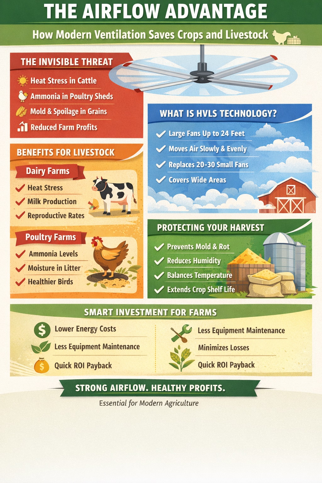 Maximizing Farm Yields: The Critical Role of HVLS Fans in Agriculture